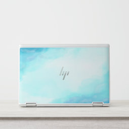 Blue Watercolor Sky Background HP Laptop Skin | Zazzle