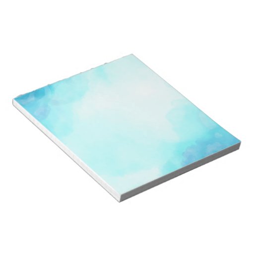 Blue Watercolor Sky Background Notepad | Zazzle