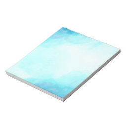 Blue Watercolor Sky Background Notepad | Zazzle