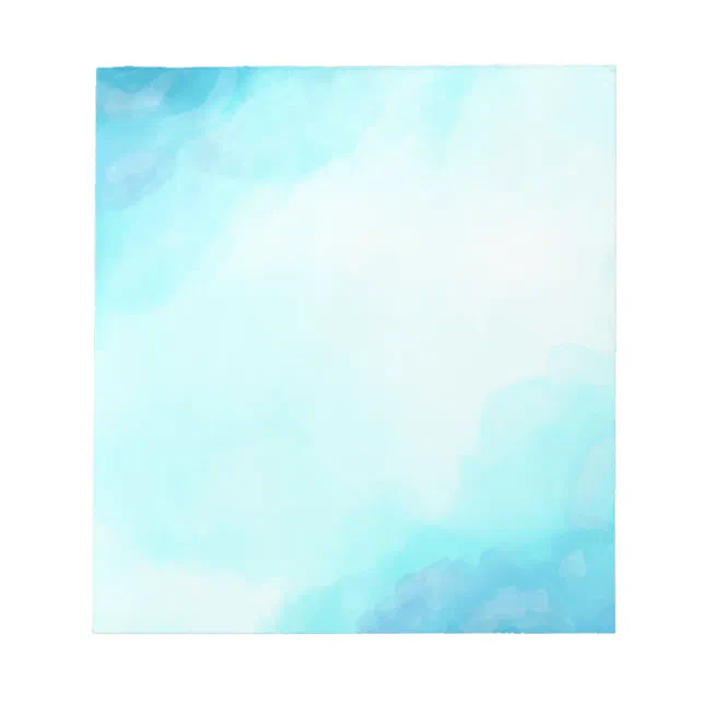 Blue Watercolor Sky Background Notepad | Zazzle