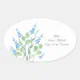 Blue Watercolor Wildflowers Bouquet Labels | Zazzle