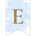 Blue Watercolour Welcome Baby Bunting Flags | Zazzle