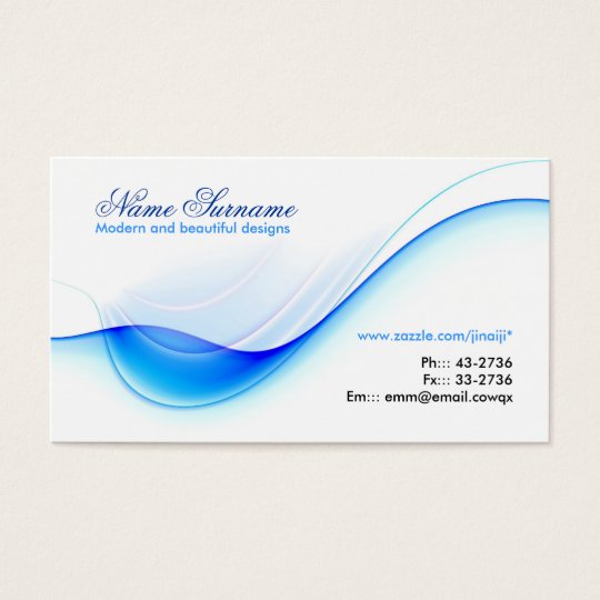 blue wave business card design | Zazzle.com