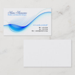 blue wave business card design | Zazzle