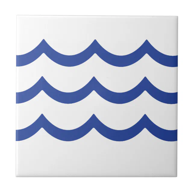 BLUE WAVE CERAMIC TILE | Zazzle