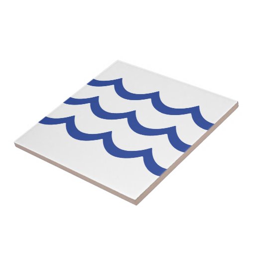 BLUE WAVE CERAMIC TILE | Zazzle