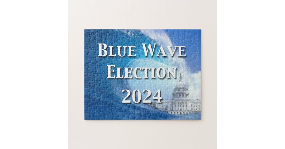 Blue Wave Election 2024 Jigsaw Puzzle | Zazzle