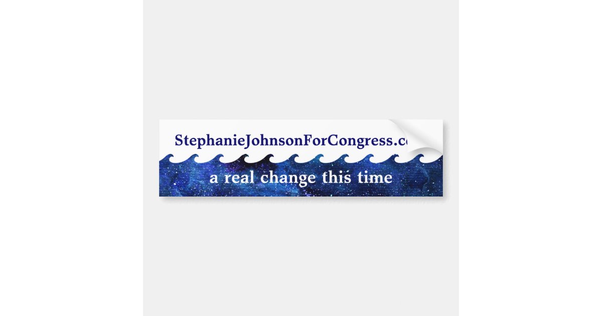 Blue Wave Election Campaign 2018 Personalized Bumper Sticker | Zazzle