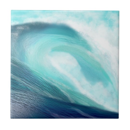 Blue Wave Tile | Zazzle.com