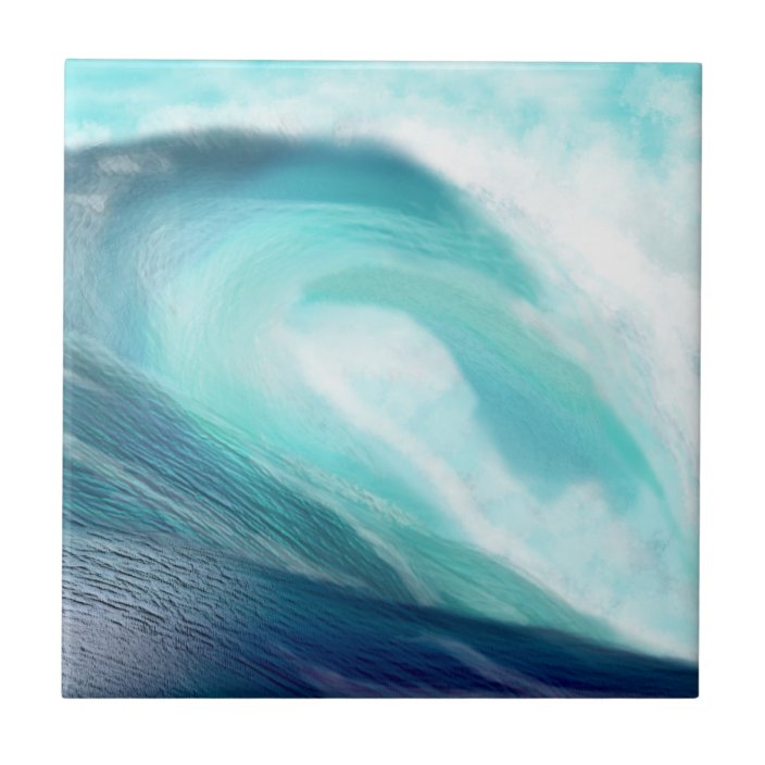 Blue Wave Tile | Zazzle.com