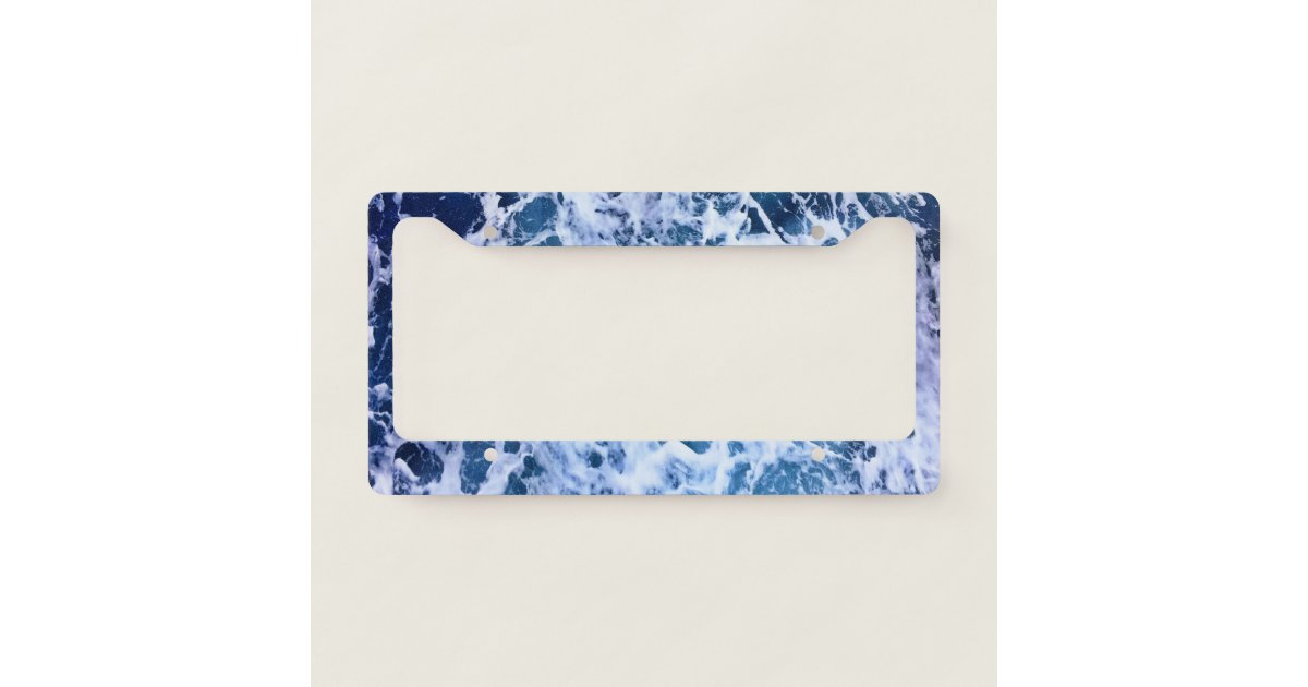 Blue Waves By The Ocean License Plate Frame Zazzle blue-waves-by-the-ocean-license-plate-frame-zazzle