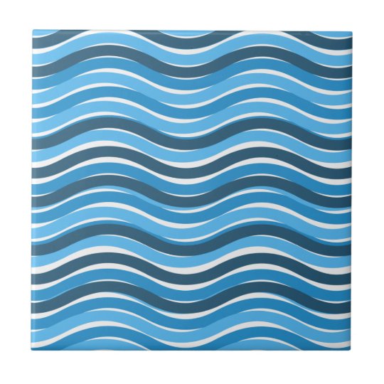 Blue Waves Ceramic Tile | Zazzle.com