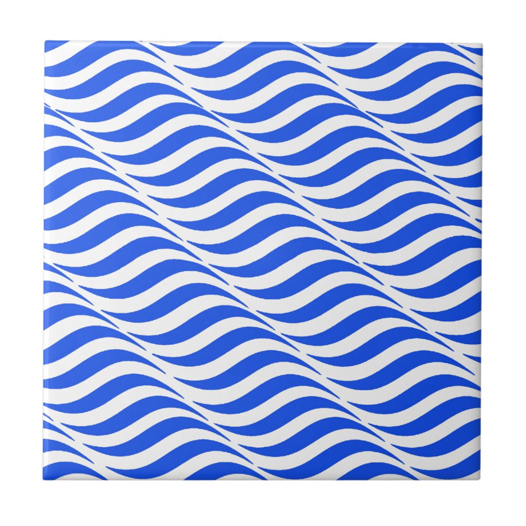 Blue Waves Tile | Zazzle