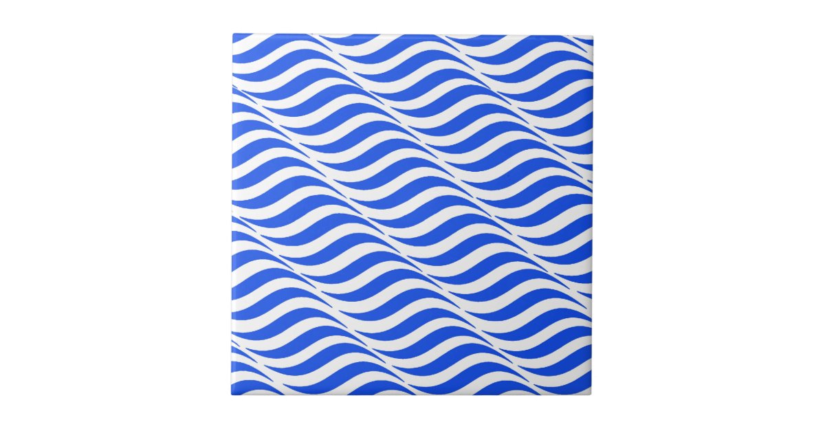Blue Waves Tile | Zazzle