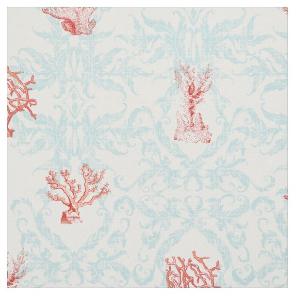 Coral Fabric | Zazzle