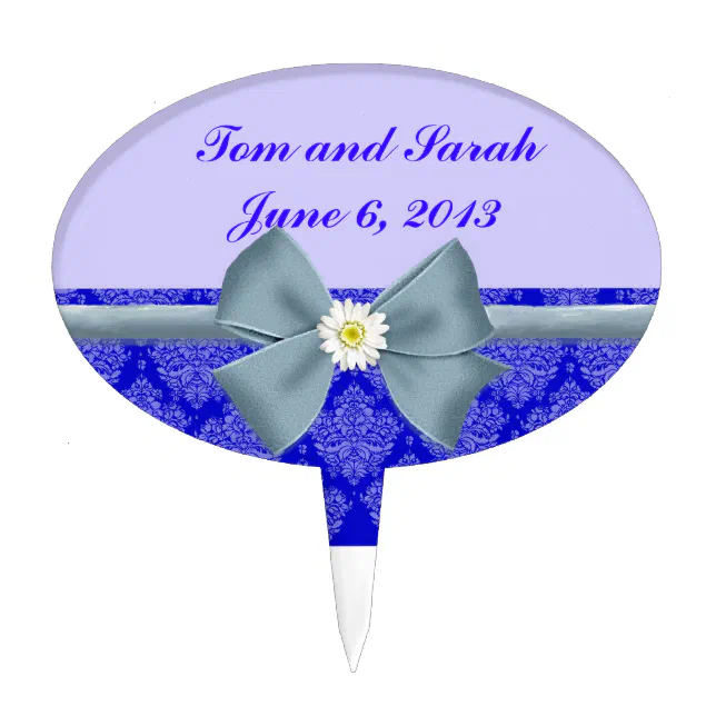 Blue Wedding Cupcake Cake Topper | Zazzle