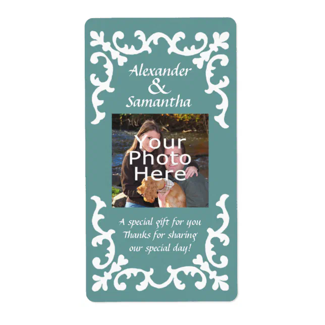 Blue Wedding Gift or Favor Label | Zazzle