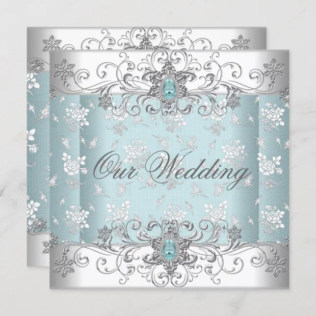 Blue Wedding Invitation | Zazzle