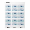 Blue Whale and Jellyfish Ocean Beach Address Label | Zazzle