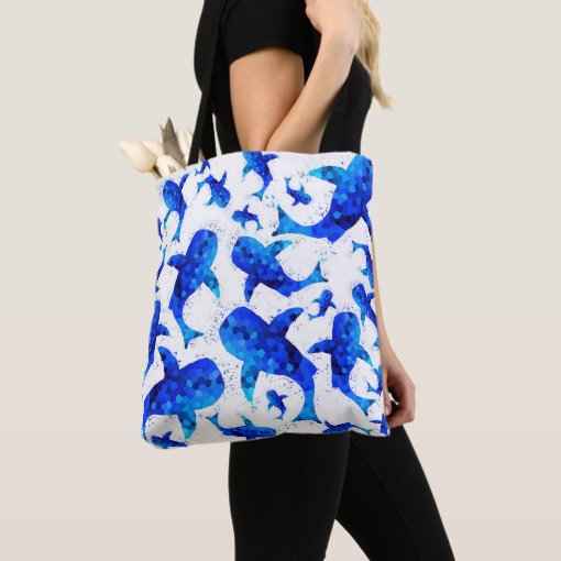 Blue Whale Shark Pattern Tote Bag | Zazzle