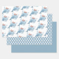 Blue Whale Watercolor Birthday Wrapping Paper Sheets | Zazzle