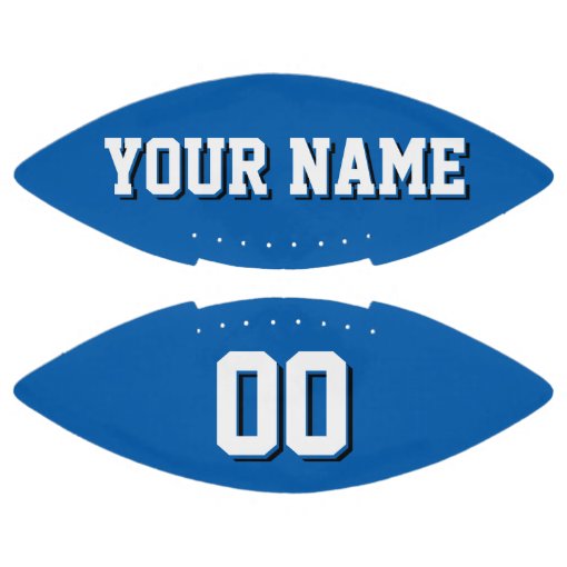 BLUE WHITE AND BLACK Custom Football | Zazzle