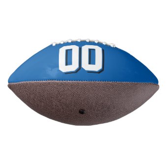 BLUE WHITE AND BLACK Custom Football | Zazzle