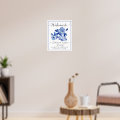 Blue White Chinoiserie Floral Welcome Luncheon Poster | Zazzle