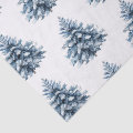 Blue White Christmas Trees Tissue Paper | Zazzle