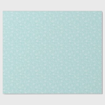 Blue & White Floral Pattern Wrapping Paper | Zazzle