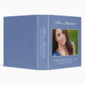 Blue White Graduation Photo High School Memories 3 Ring Binder | Zazzle