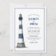 Blue White Lighthouse Wedding Invitation | Zazzle