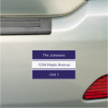 Blue White Name Address Unit Number Mailbox Decal | Zazzle
