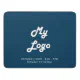 Blue white opening hours business logo door sign | Zazzle