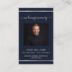 Blue white photo elegant funeral prayer card | Zazzle