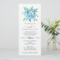 Blue, White Tropical Hibiscus Wedding Invitation | Zazzle