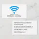 Blue Wi-Fi Logo, Information Technology, Computer Business Card | Zazzle
