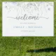 Blue Wildflower Periwinkle Wedding Welcome Sign | Zazzle