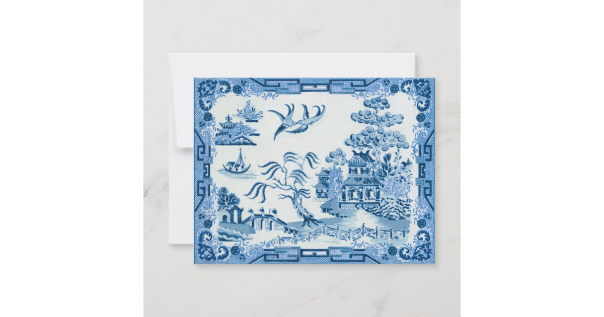 Blue Willow Card | Zazzle