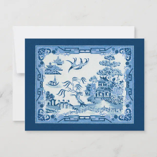 Blue Willow Invitation | Zazzle