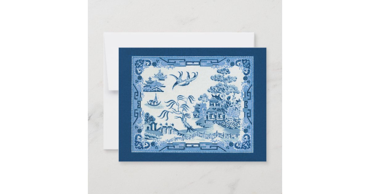 Blue Willow Invitation | Zazzle