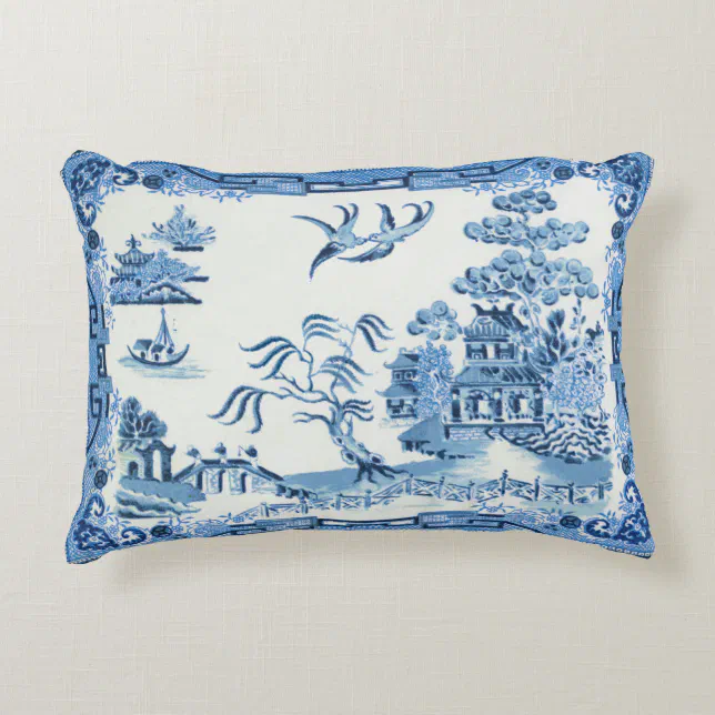 Blue Willow Pillow | Zazzle