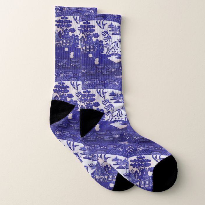 Blue Willow Socks Carve The Turkey in Style | Zazzle.com