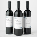 Blue wine bottle label Template | Zazzle