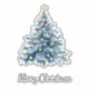 Blue Winter Christmas Tree Gold Star Sticker | Zazzle
