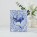 Blue Winter Dragon Fantasy Nature Art Postcard | Zazzle
