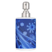 Blue Winter Snowflakes Christmas Soap Dispenser And Toothbrush Holder ...