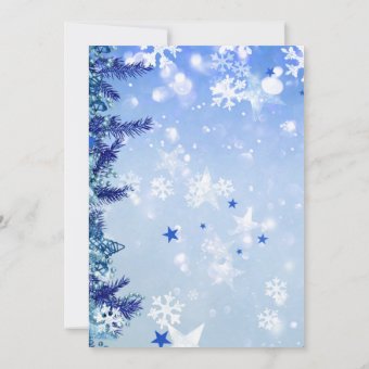 Blue Winter Wonderland Corporate Christmas Party Invitation | Zazzle