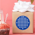 Blue with 50 White Stars American Flag Theme Classic Round Sticker | Zazzle