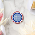 Blue with 50 White Stars American Flag Theme Poker Chips | Zazzle